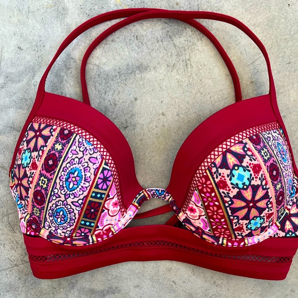 Shade & Shore | Swim | Shade Shore Maroon With Floral Design And ...